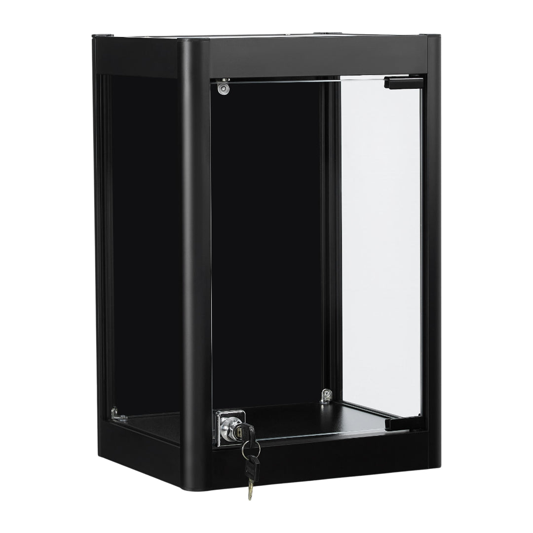 Mini Wall Mounted Showcase in Black – ukshopfittings